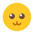 Uwu Emoji Icon im Farbe Stil