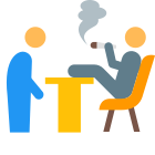 Abusive Work Environment icon in Color Style