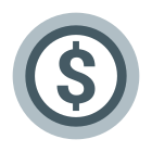 Creative Commons Commercial icon in Color Style