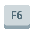 F6 Key icon in Color Style