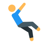 Falling Person icon in Color Style