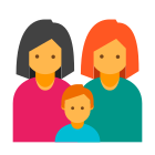 Family Two Women icon in Color Style