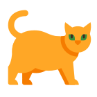 Fat Cat icon in Color Style