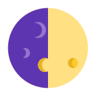 First Quarter icon in Color Style