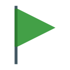 Green Flag icon in Color Style