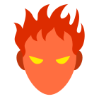 Human Torch icon in Color Style