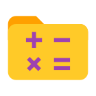 Math Folder icon in Color Style