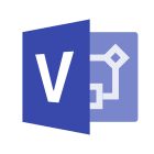 Microsoft Visio Icon im Farbe Stil