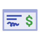 Paycheque icon in Color Style