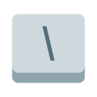 Reverse Solidus Key icon in Color Style