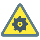 Rotating Blade Hazard icon in Color Style