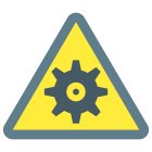 Rotating Parts Hazard icon in Color Style