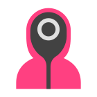 Squid Game Circle Guard icon in Color Style