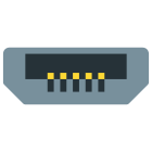 USB Micro B icon in Color Style