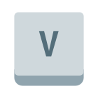 V Key icon in Color Style