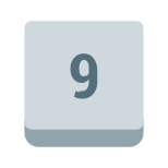 9 Key icon in Color Style