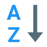 Alphabetische Sortierung Icon im Farbe Stil