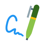 Autograph icon in Color Style