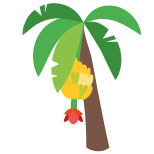 Banana tree icon in Color Style