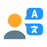 Bilingual icon in Color Style