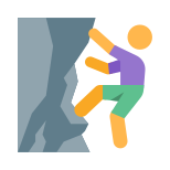 Bouldering icon in Color Style