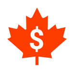Canadian Dollar icon in Color Style