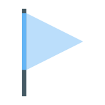 Empty Flag icon in Color Style