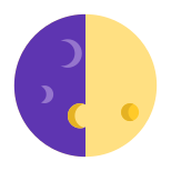 First Quarter icon in Color Style