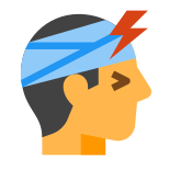 Head Injury icon in Color Style
