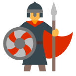 Iron Age Warrior icon in Color Style