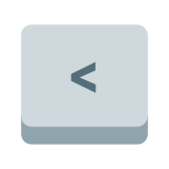 Left Angle Parentheses Key icon in Color Style