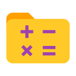 Math Folder icon in Color Style