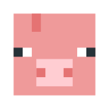 Minecraft Pig icon in Color Style