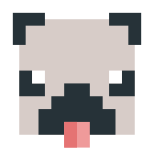 Icono de Minecraft pug estilo Color