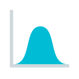 Normal Distribution Histogram icon in Color Style