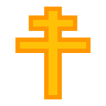 Patriarchal Cross icon in Color Style