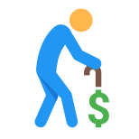 Pensioner icon in Color Style