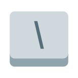 Reverse Solidus Key icon in Color Style