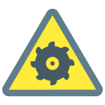 Rotating Blade Hazard icon in Color Style