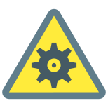 Rotating Parts Hazard icon in Color Style