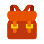 School Backpack icon in Color Style