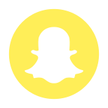 Snapchat Circled Logo icon in Color Style