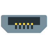 USB Micro B icon in Color Style