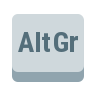 Altgr icon in Cute Outline Style