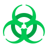 Biohazard icon in Ice Cream Style
