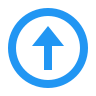 Scroll Up icon in Gradient Line Style