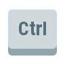 Ctrl icon in Cute Outline Style