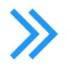 Double Right icon in Cute Outline Style