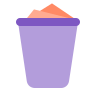 Full Trash icon in Cute Color Style