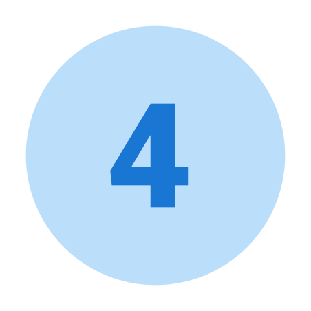 Circled 4 icon in Color Style